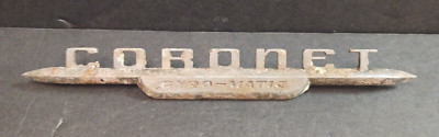 Used OEM Vintage Dodge Coronet Gyro-Matic Front Fender Emblem Badge ...