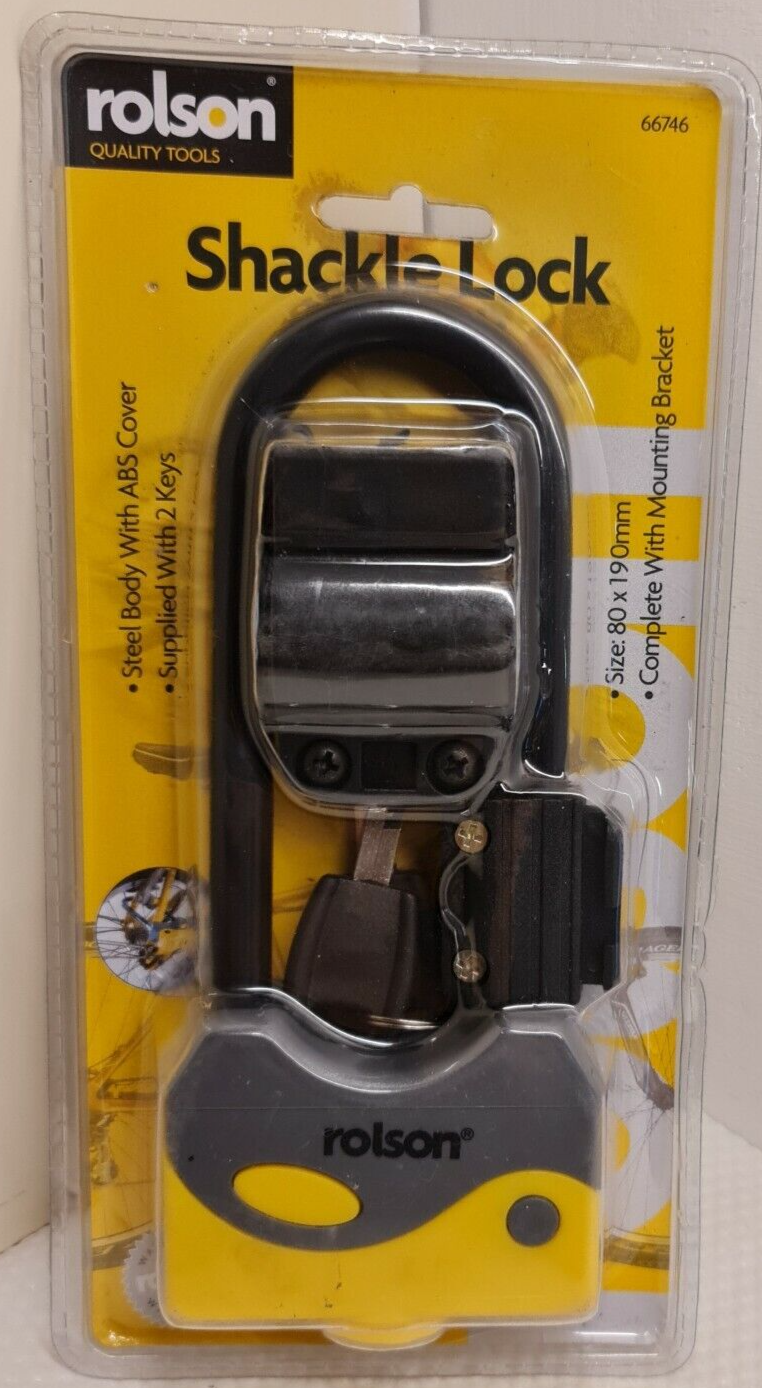 Rolson Tools 66746 Bicycle D Lock 80 X 200mm for sale online | eBay