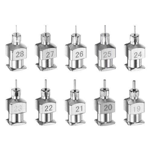 20pcs 19-28G Stainless Steel Dispensing Needle, 1/8" Glue Needle Tube ...