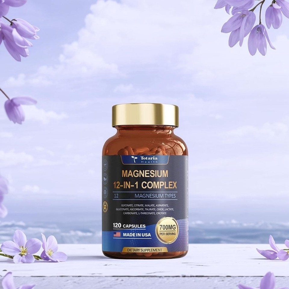 Magnesium Complex 700mg 12 in 1 Magnesium Supplement with 120 counts ...