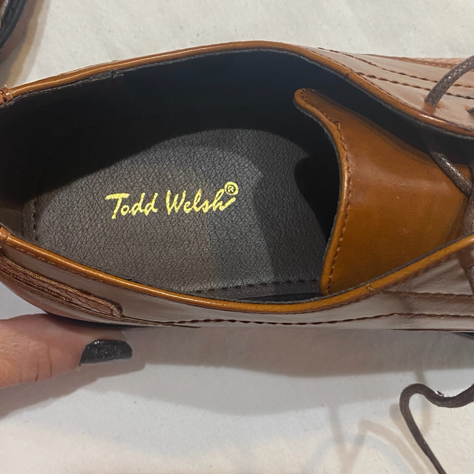 Todd Welsh Dress Shoes Size 6.5 M Cognac Oxford Style Used With Box ...