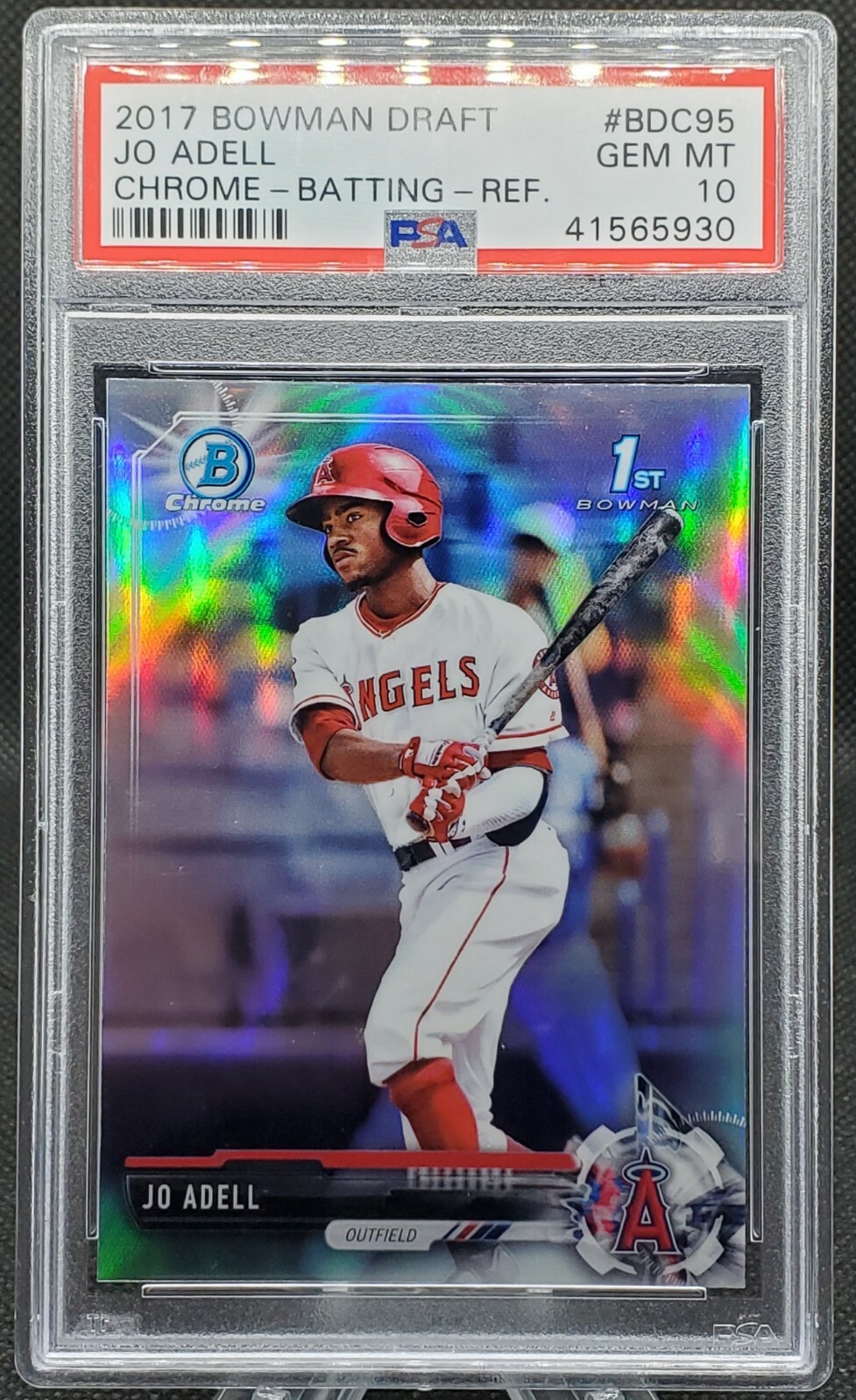 2017 1st Bowman Chrome Refractor JO ADELL Rookie RC PSA 10 GEM MINT LA ...