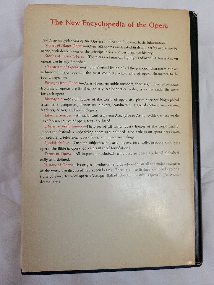 The New Encyclopedia of the Opera - Opera Reference | eBay