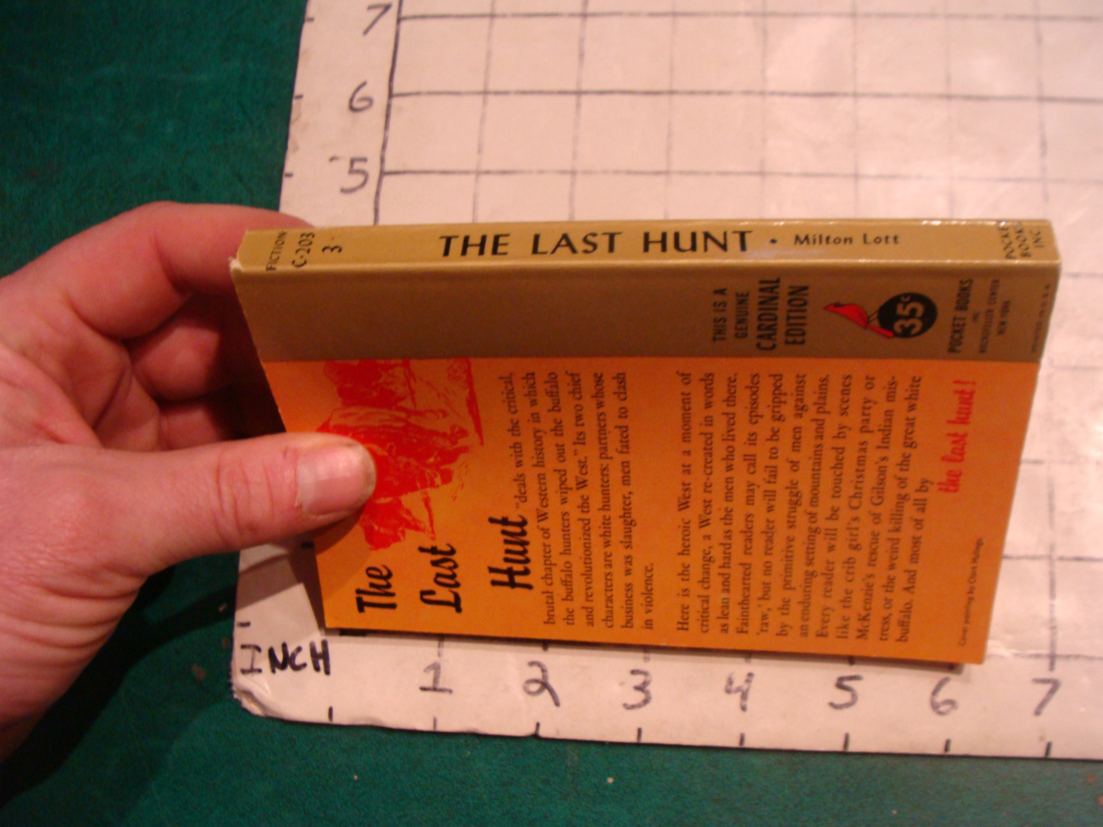 UNREAD Cardinal C-203 paperback 1st ed: THE LAST HUNT milton lott 1955 ...