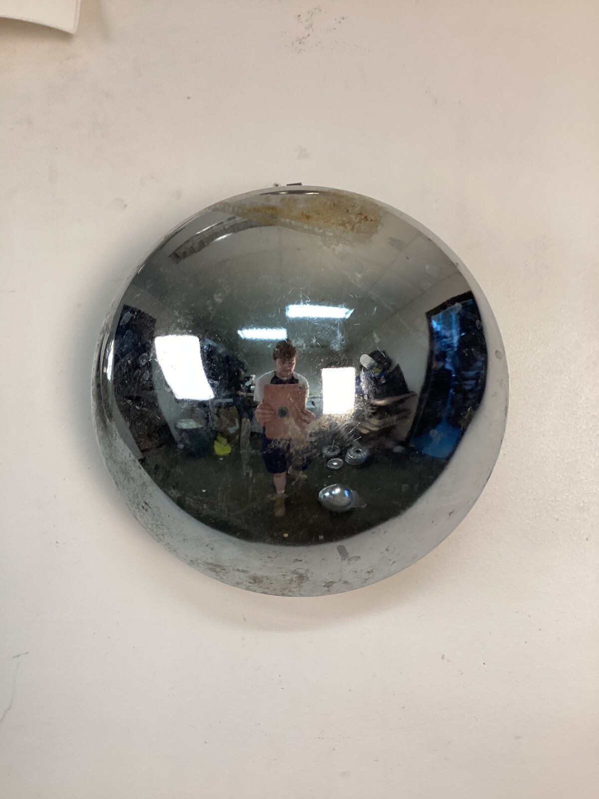 Vintage HubCap for Man Cave Chrome Old Hot Rod CLASSIC No Logo Half ...