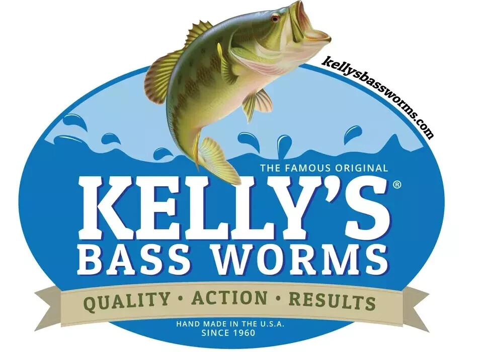 Kelly's® Bass Worms Fire Tail™ Orange/Chartreus 12PK Pre-Rigged Scented ...