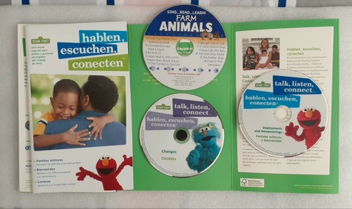 Sesame Street Talk Listen Connect Kit 3 DVD'S Set LN 6 LEARNING BOOKS ...