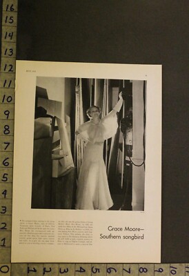 1933 GRACE MOORE SINGER OPERA ACTRESS MUSICAL THEATRE SOPRANO PHOTO ...