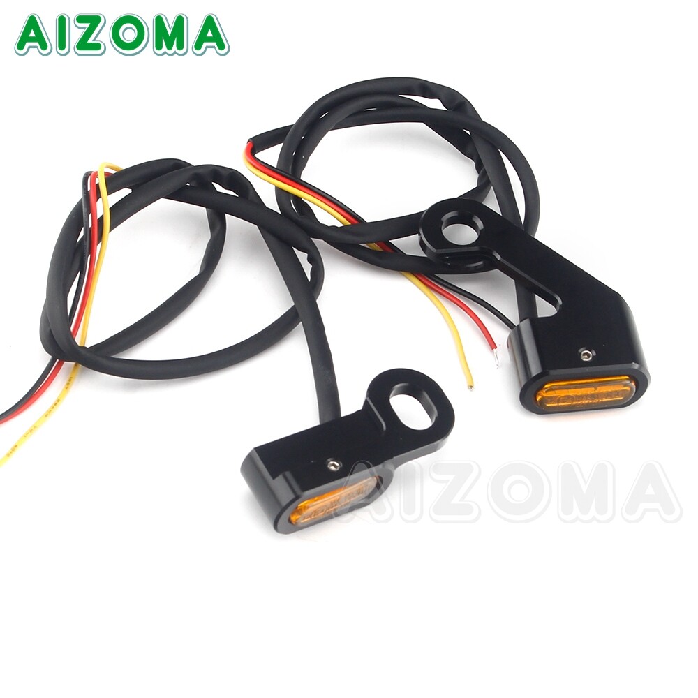 2X Mini 12V LED Motorcycle Front Turn Signal Indicator Blinker Light ...