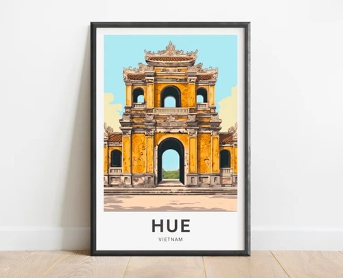 Hue Travel Print - Hue poster, Vietnam Wall Art | eBay