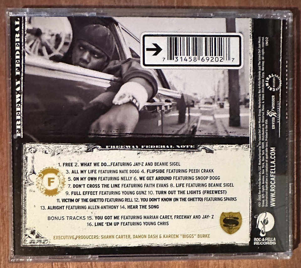 Freeway CD Philadelphia Freeway Jay-Z, Beanie Sigel Nate Dogg Nelly ...
