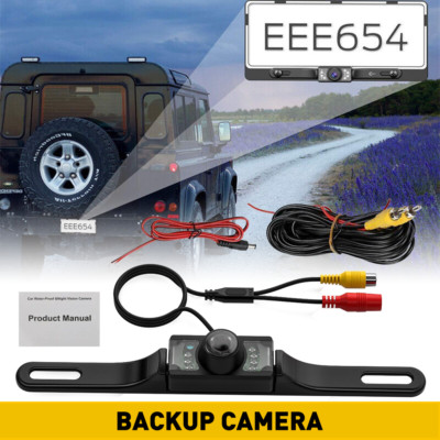 7 LED Backup Camera Reverse Rear View Parking Night Vision Waterproof ...