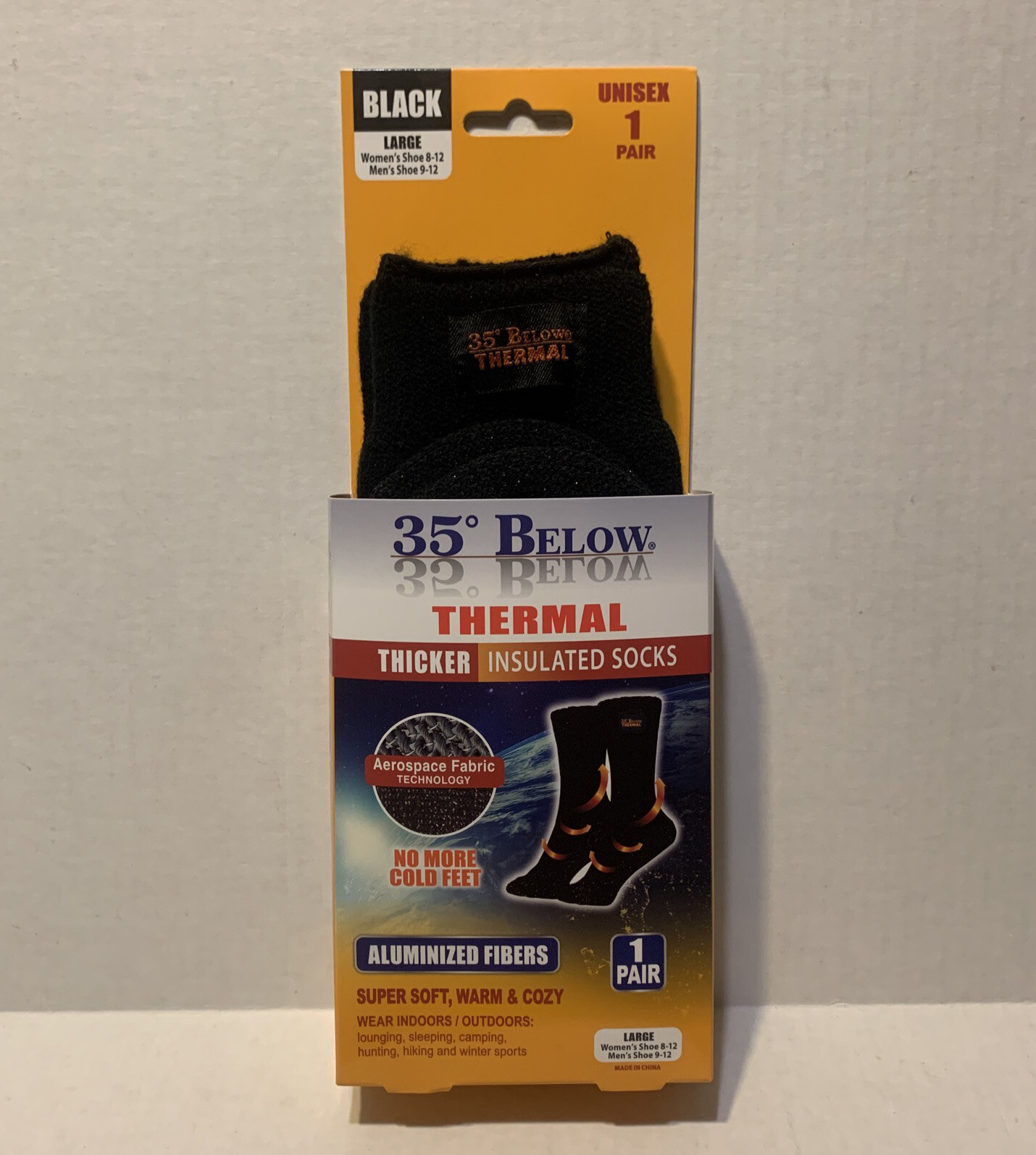 35° Below Thermal Thicker Insulated Socks as Seen on TV Unisex Large ...