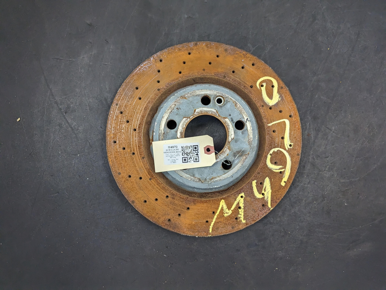 Front Right or Left Brake Rotor Disc 2018 Mercedes CLA250 2464212712 ...