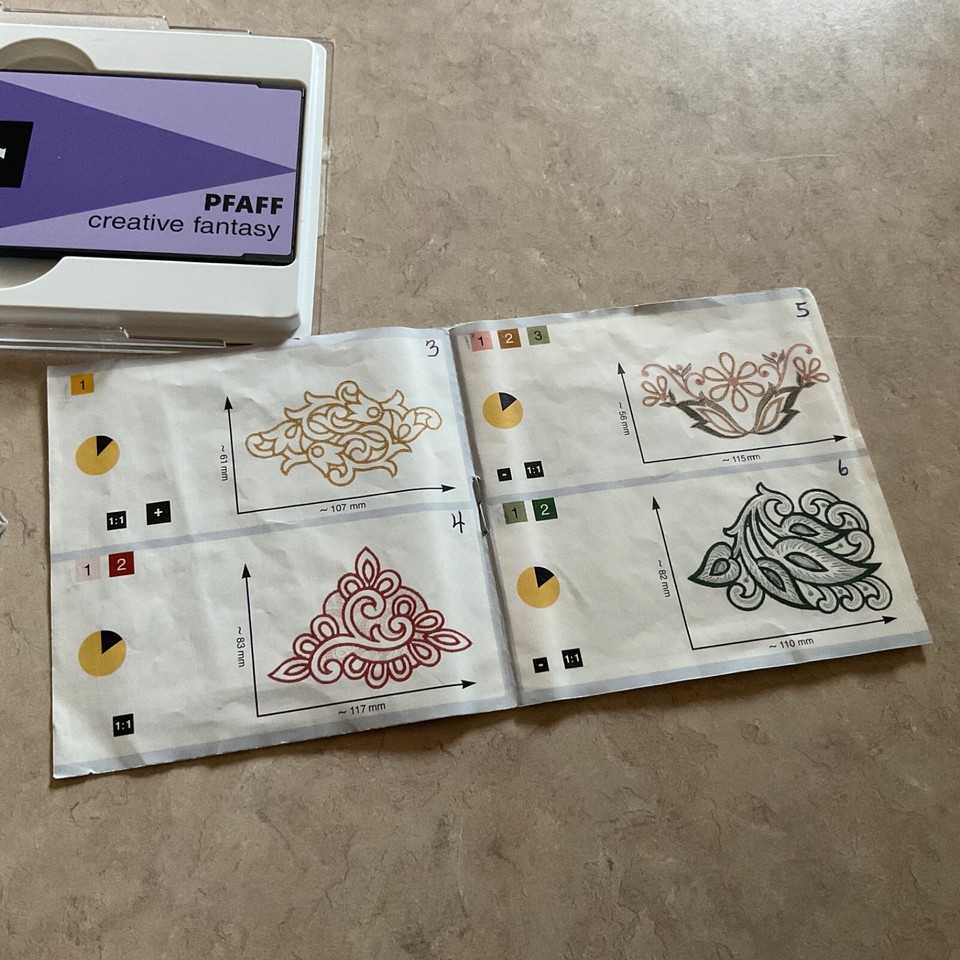 Pfaff Embroidery Card Creative Fantasy 7 | eBay