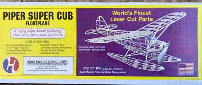 Herr Engineering Piper Super Cub Floatplane Balsa Kit 70+ Laser Cut ...