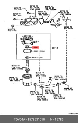 Genuine OE oil cooler gasket, 1578531010 for TOYOTA 15785-31010 | eBay