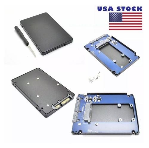 mSATA SSD mini pci-e to 2.5" SATA Adapter with External Case US Stock ...