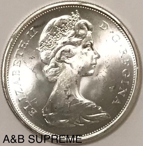 (1) 1920-1967 Canada Half Dollar From Obw Roll Choice Gem Bu Unc. 80% ...