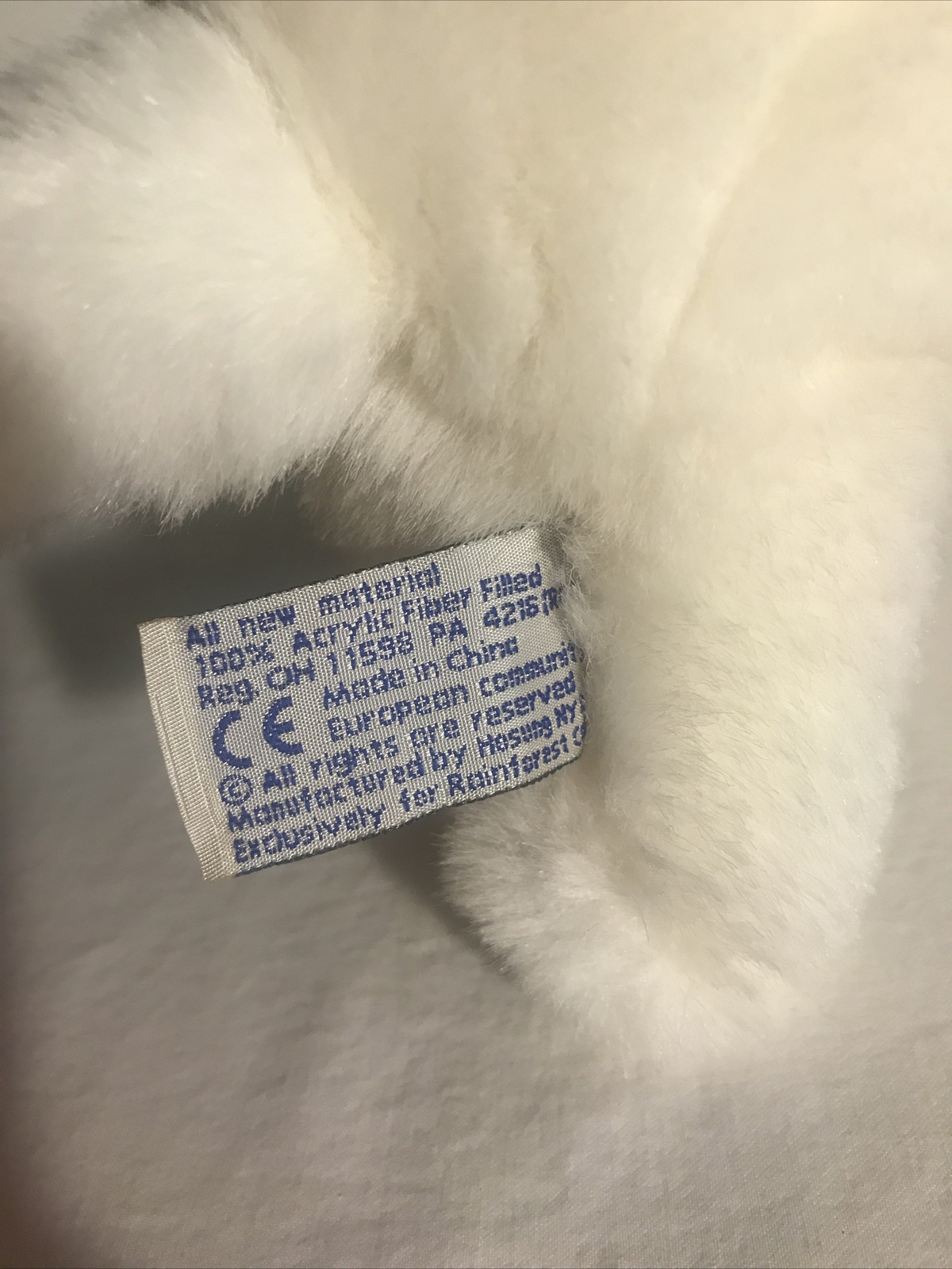 Vintage Rainforest Cafe Plush Siberian White Tiger Cub Stuffed Animal ...