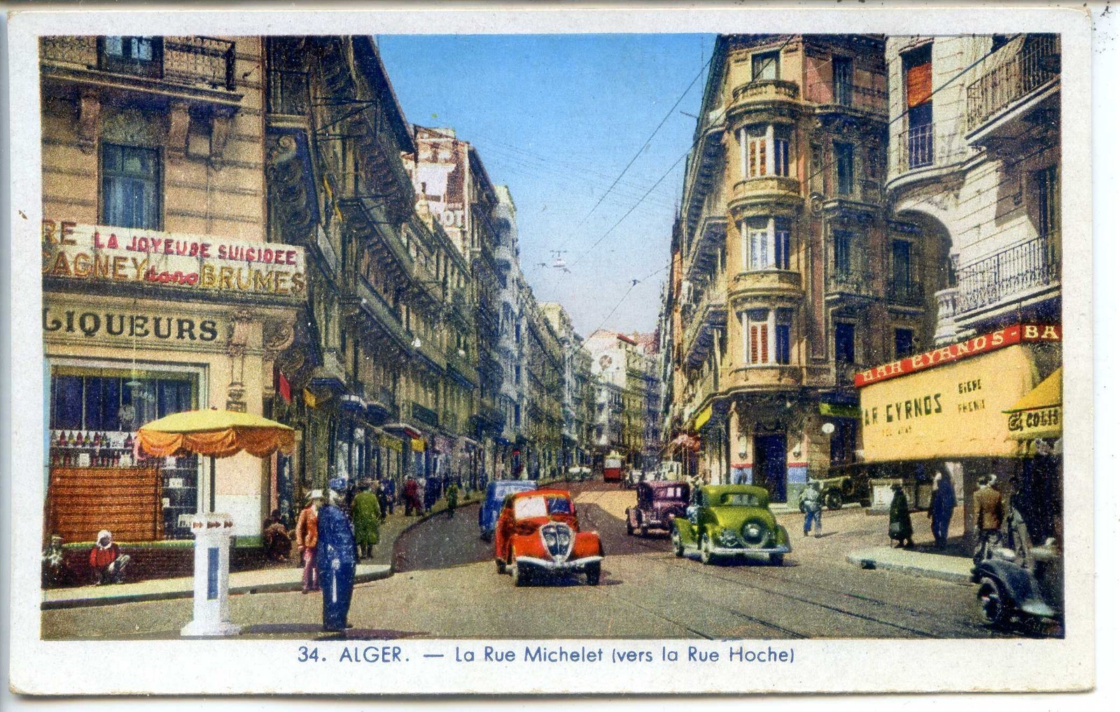 CP Algérie - Alger - La rue Michelet ( vers la Rue Hoche) | eBay