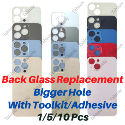 For i 14 13 12 11 Pro XS XR X 8 Back Glass Replacement Rear Cover Big ...