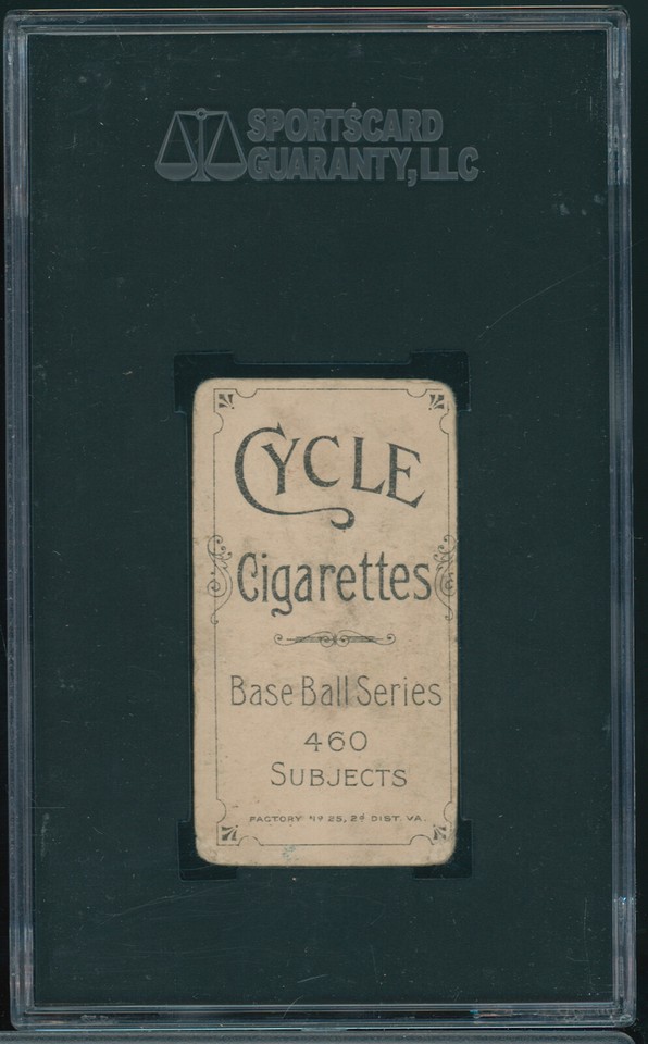 1909-11 T206 Cy Seymour THROWING CYCLE RARE BACK SGC 2 GD B4 | eBay
