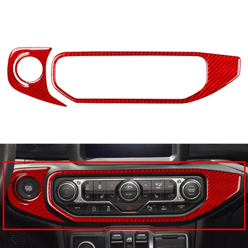 Carbon Red AC Climate Control Cover Trim For Jeep Wrangler JLU 4XE ...