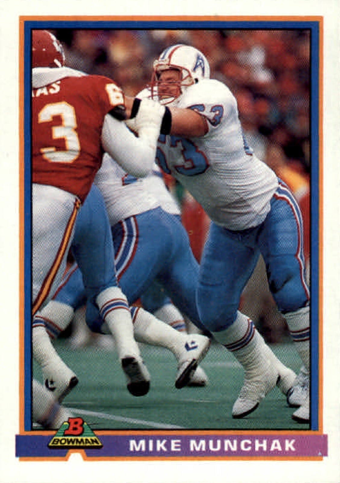 1991 Bowman #191 Mike Munchak Houston Oilers HOF | eBay