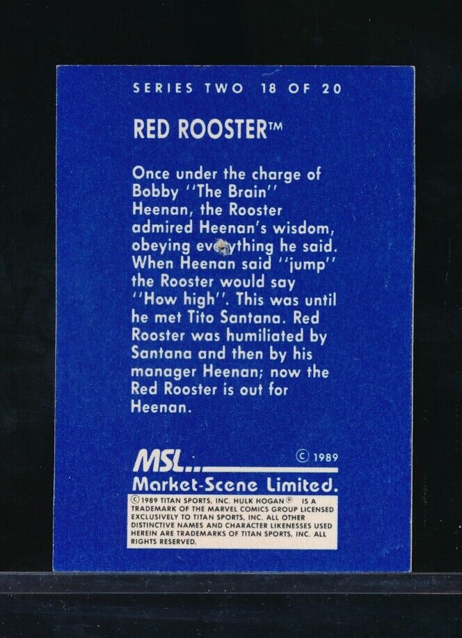 1989 MARKET-SCENE WWF SUPER STARS Red Rooster Terry Taylor tough * | eBay