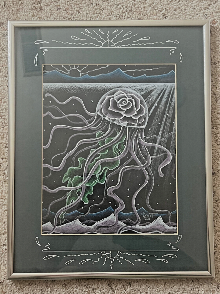 Michael Everett Poster Original Rare Art, Jellyfish, String Cheese, Not ...