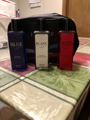 Men’s Intense Collection 3.4 OZ Body Mist Body Sprays With Travel Bag ...