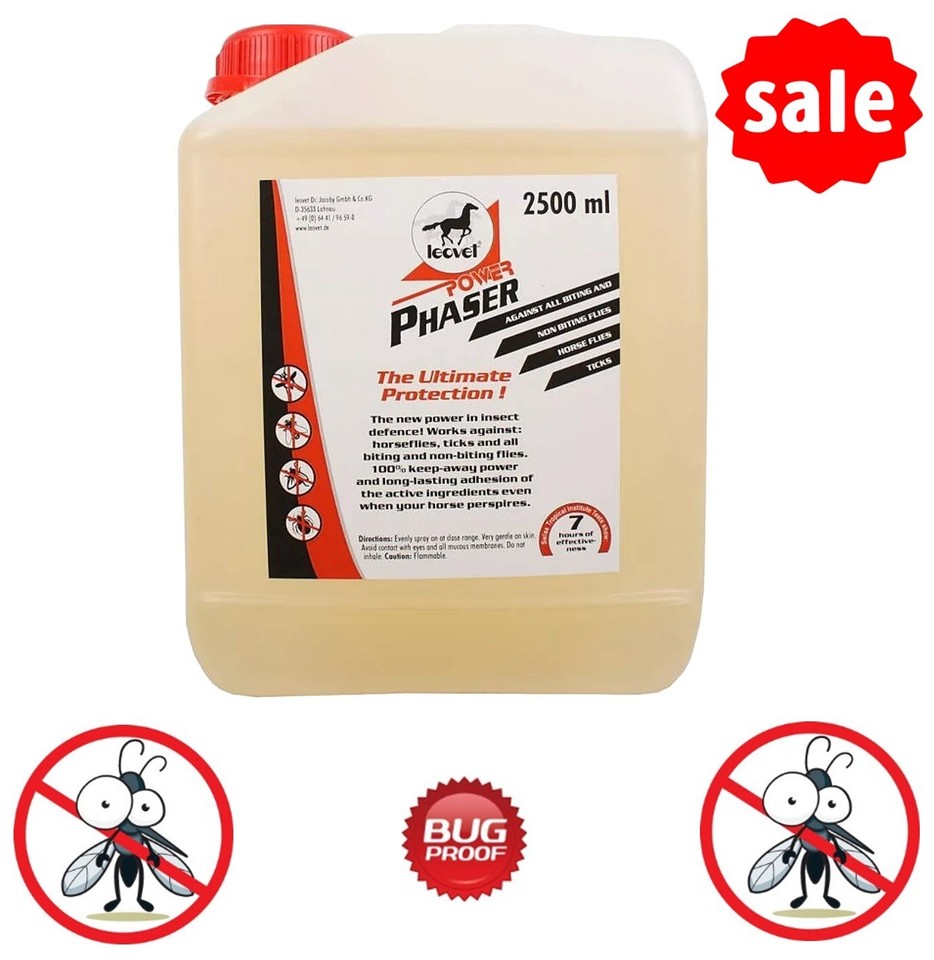 HORSE FLY REPELLENT LEOVET POWER PHASER 2.5L Refill Repel Flies Midges ...