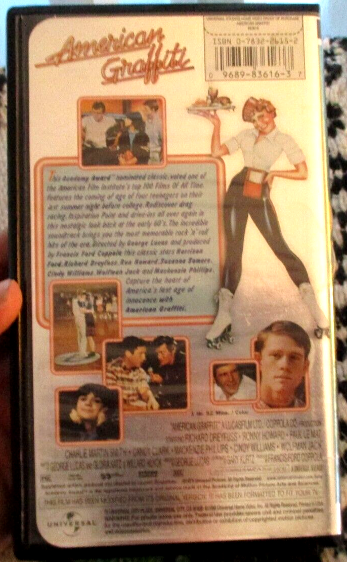 Rare! American Graffiti! Special Edition! Video VHS Tape 1973 ~1998 PG ...
