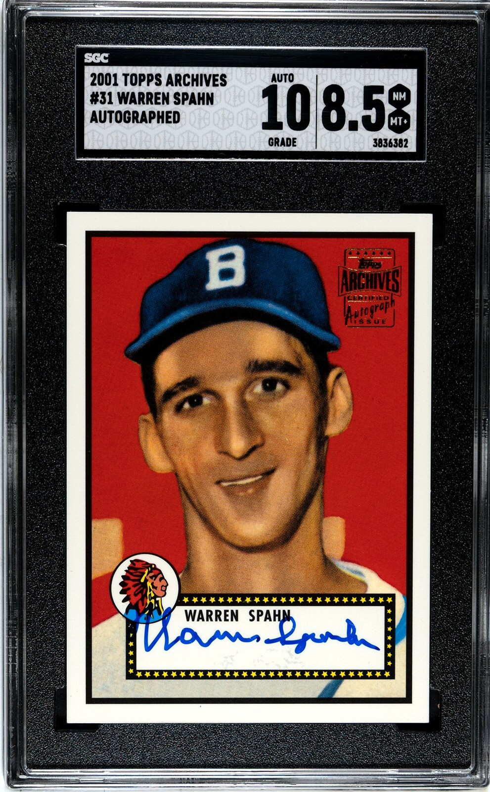 2001 Topps Archives - Autographs Warren Spahn #31 TAA (AU) for sale ...