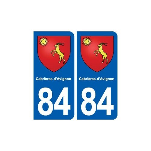 84 Cabrières-d'Avignon blason autocollant plaque stickers ville ...