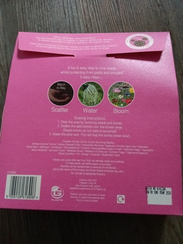 Butterfly Flower Seed Bombs Bee Friends 20 Pack Outdoor Garden Gift ...