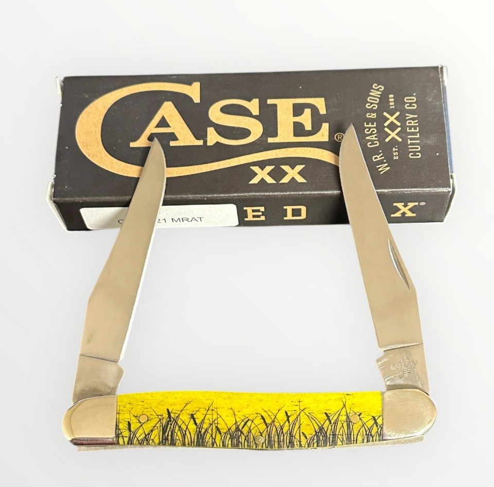 Case XX USA 2025 Yellow Bone MUSKRAT 1/500 Diamond XX Muskrat Pocket ...