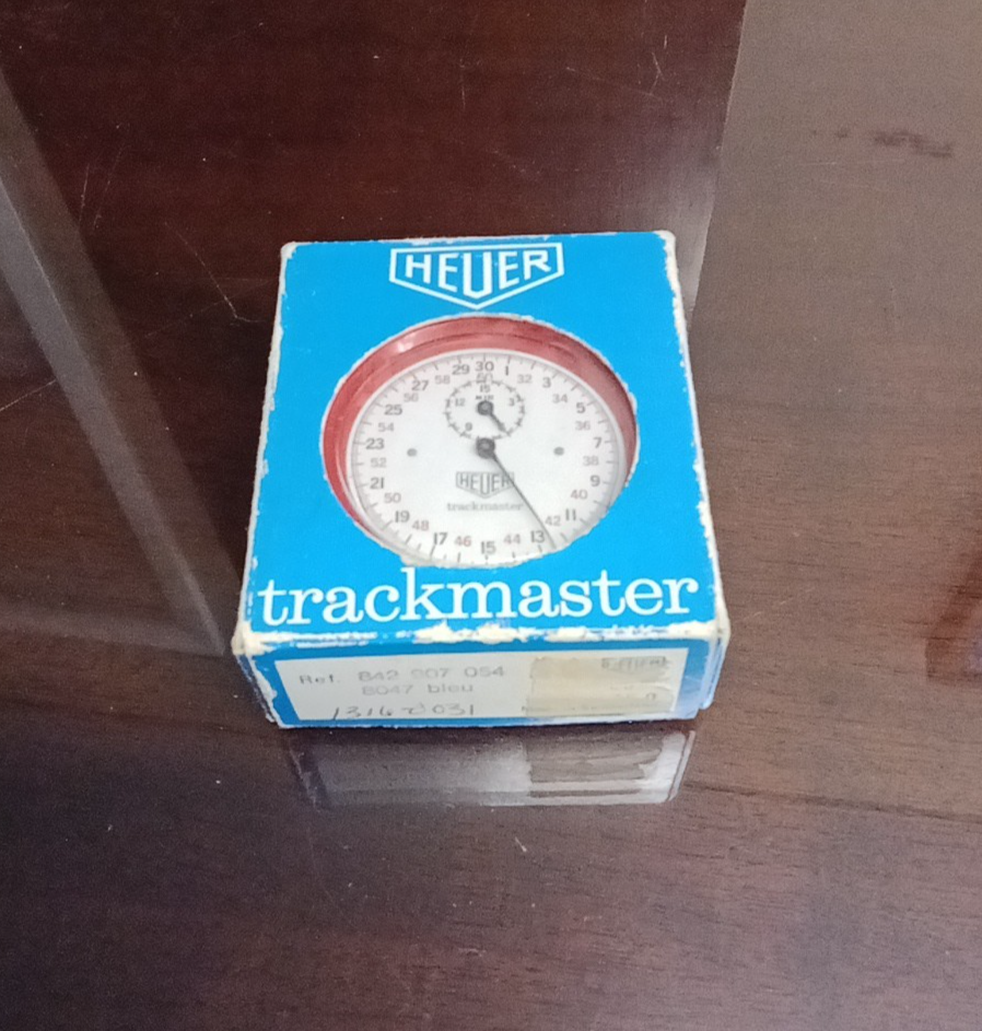 Vintage TAG HEUER Trackmaster 8047 Red Stopwatch in Original Box | eBay