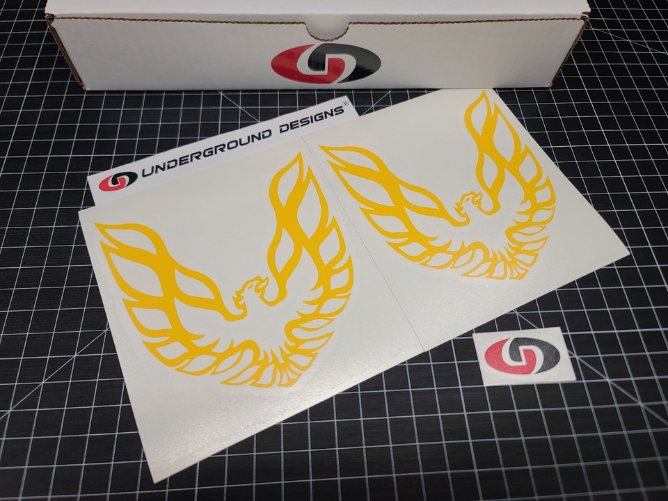 Firebird Decals (2pk) Retro Pillar Window Stickers Fits Pontiac Trans ...