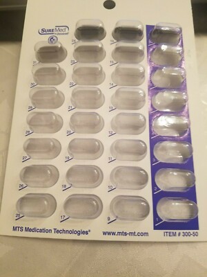 SureMed 300-50-B31 Medication 31-DAY Front One piece- Large Oval ...