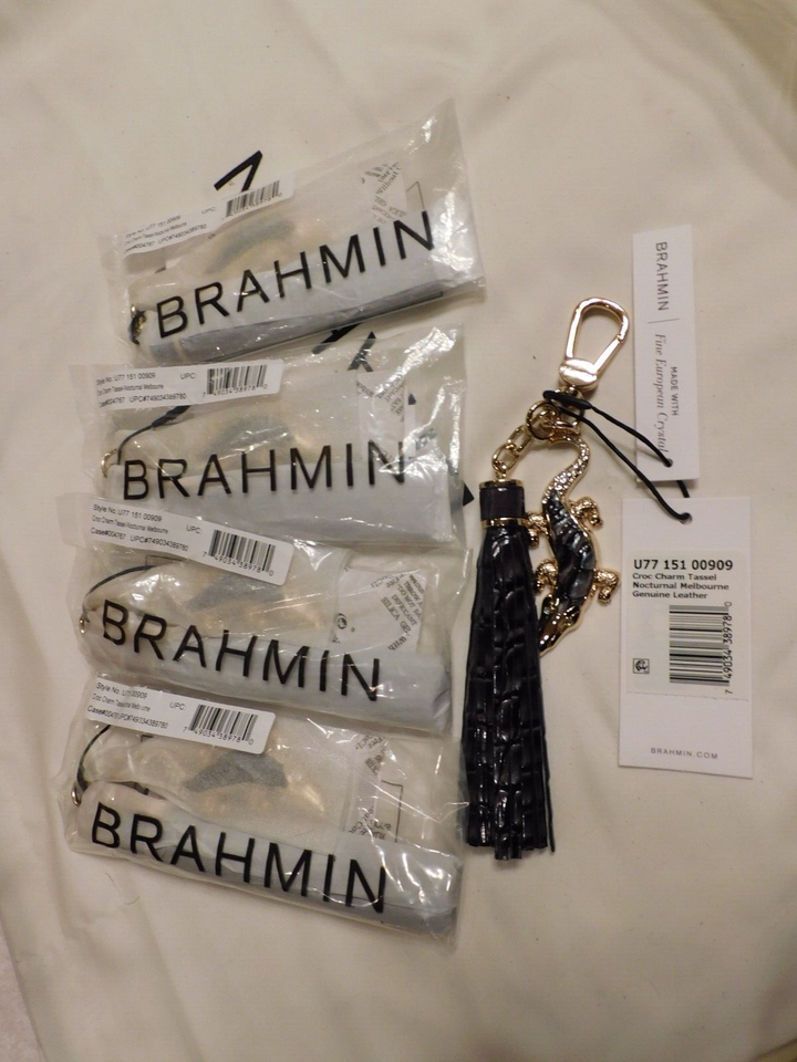 NWT BRAHMIN CROCODILE CHARM TASSEL IN NOCTURNAL U77 151 00909 *FREE SHIPPING* | eBay