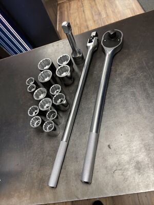 Proto J57100A Socket Set 1 in Drive Size 17 Pieces | Size 2in | 1in ...