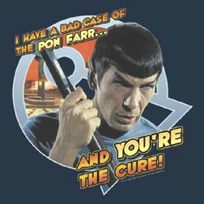 Classic Star Trek Mr. Spock I Have Pon Farr & You're The Cure T-Shirt ...