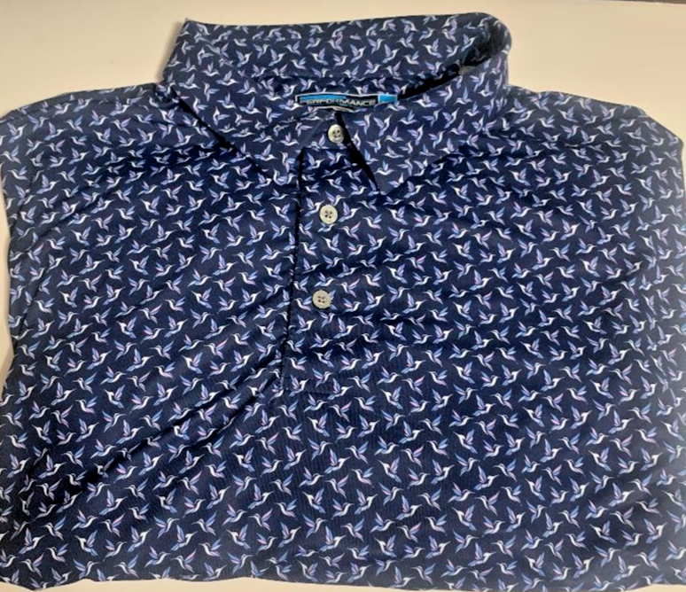 Roundtree Yorke Performance Polo Mens 4XT Shirt Blue Athletic | eBay