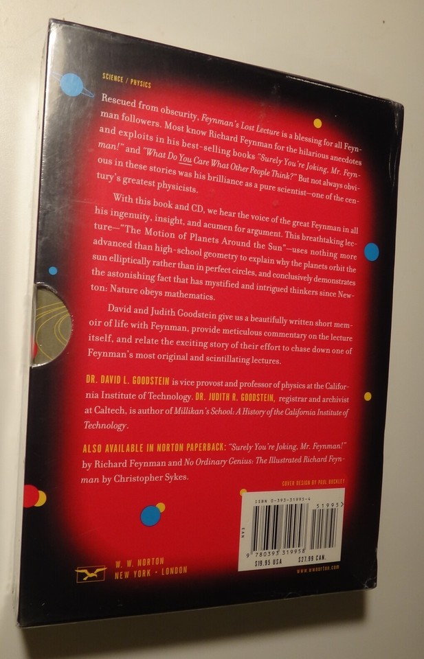 Feynman's Lost Lecture. Book + Audio CD, Goodstein, David L & Judith R ...