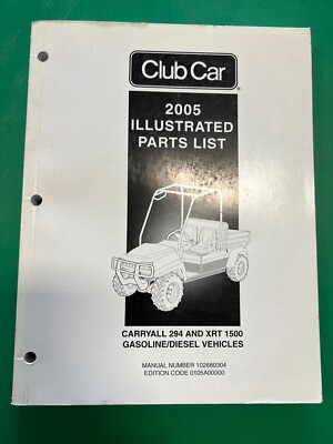 2005 Club Car Parts List | Carryall 294 & XRT 1500 | Manual Number ...