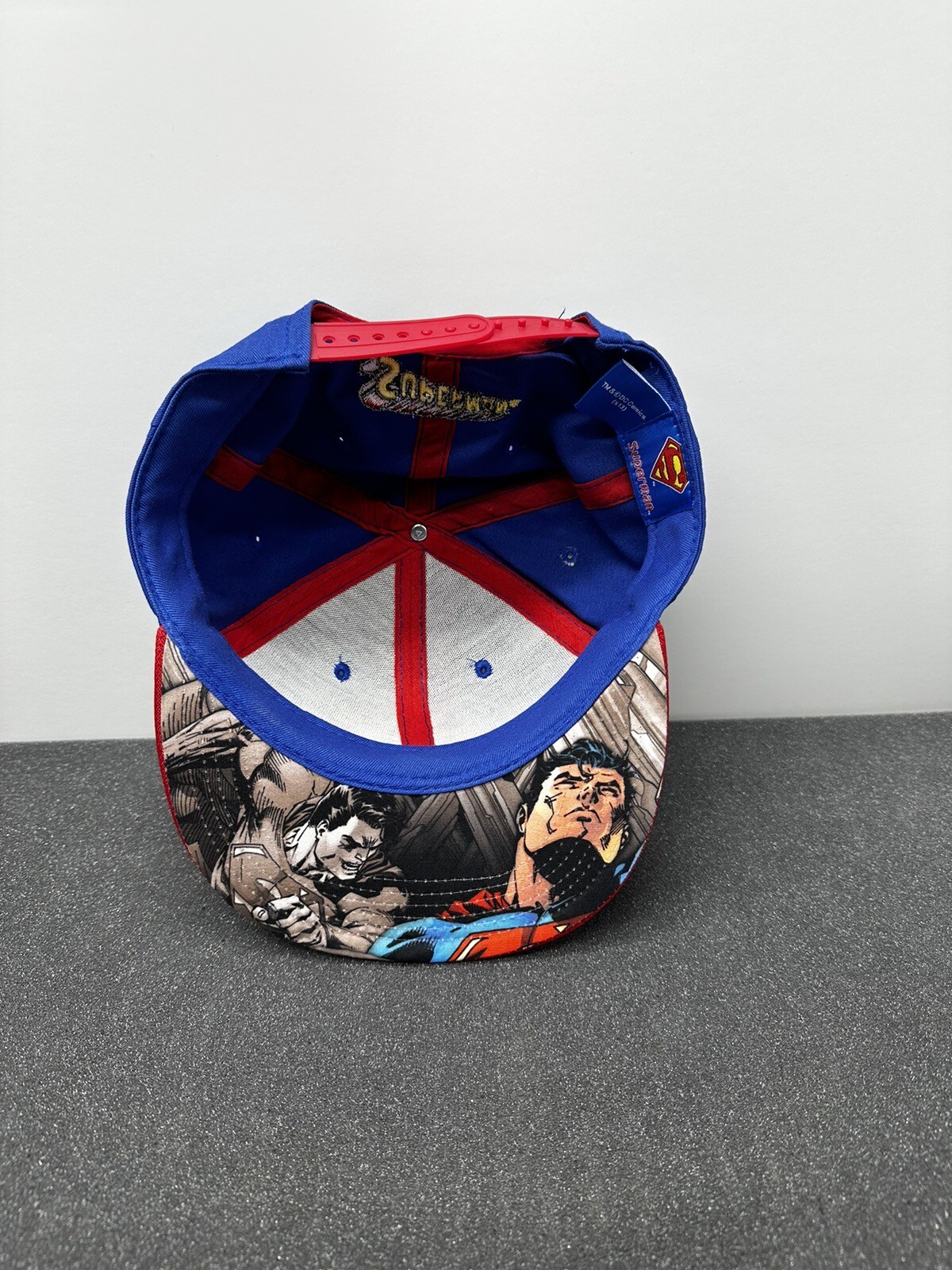 DC Superman Logo Red And Blue Adjustable Baseball Cap… - Gem
