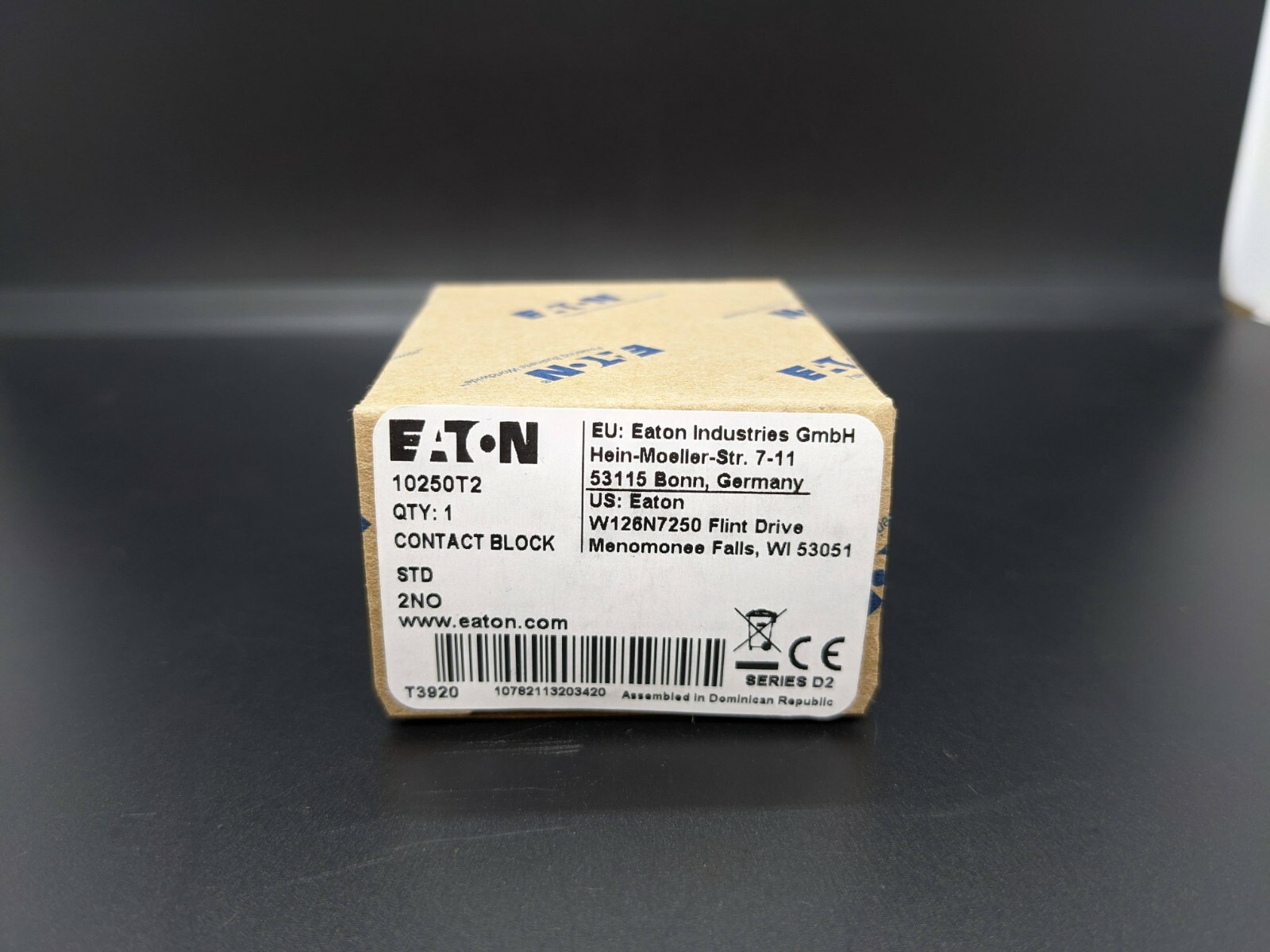 CUTLER HAMMER EATON 10250T2 30MM CONT BLK 2NO | eBay