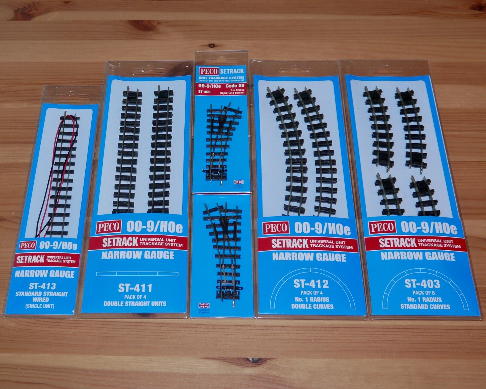 Peco 00-9 code 80 009 Setrack Narrow Gauge Turnouts Points Straights ...
